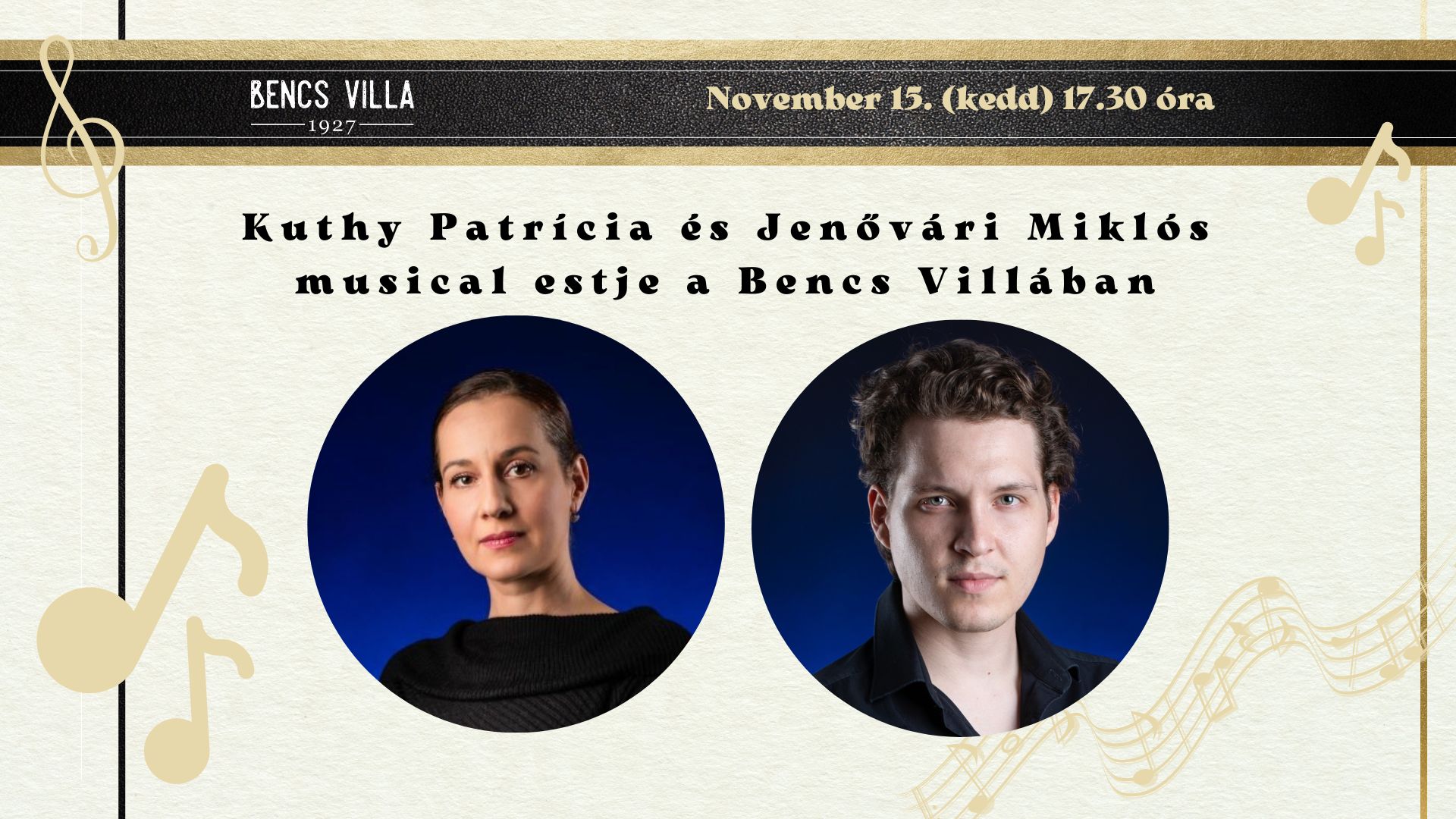 Novemberi zenei csemegék a Bencs Villában - Móricz Zsigmond Színház